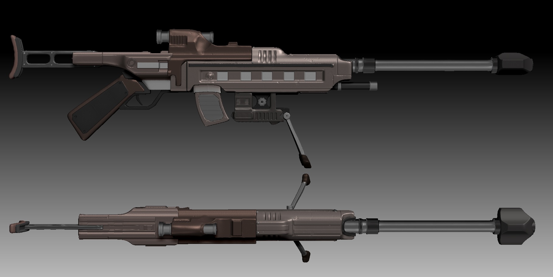 Shadowbox Sniper Rifle for UT3 - ZBrushCentral