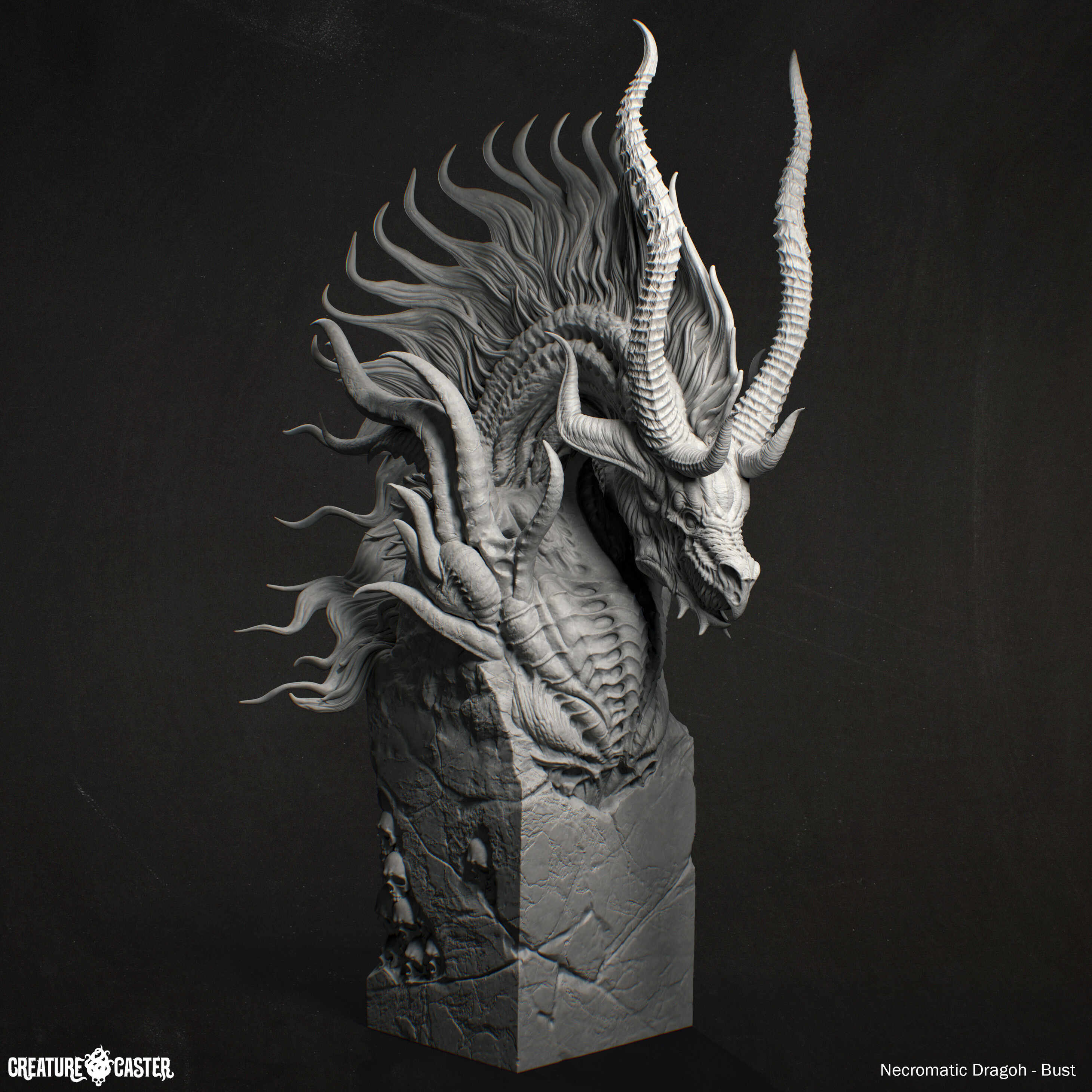 Necromatic Dragon Bust ( Creature Caster - Miniatures ) - ZBrushCentral