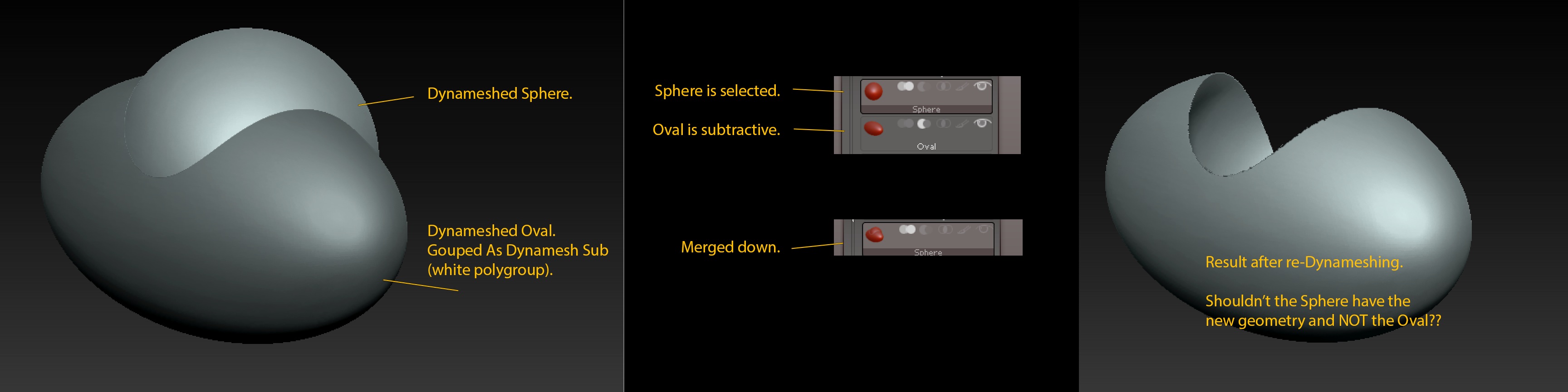 Problem merging SubTools as DynaMesh - ZBrushCentral