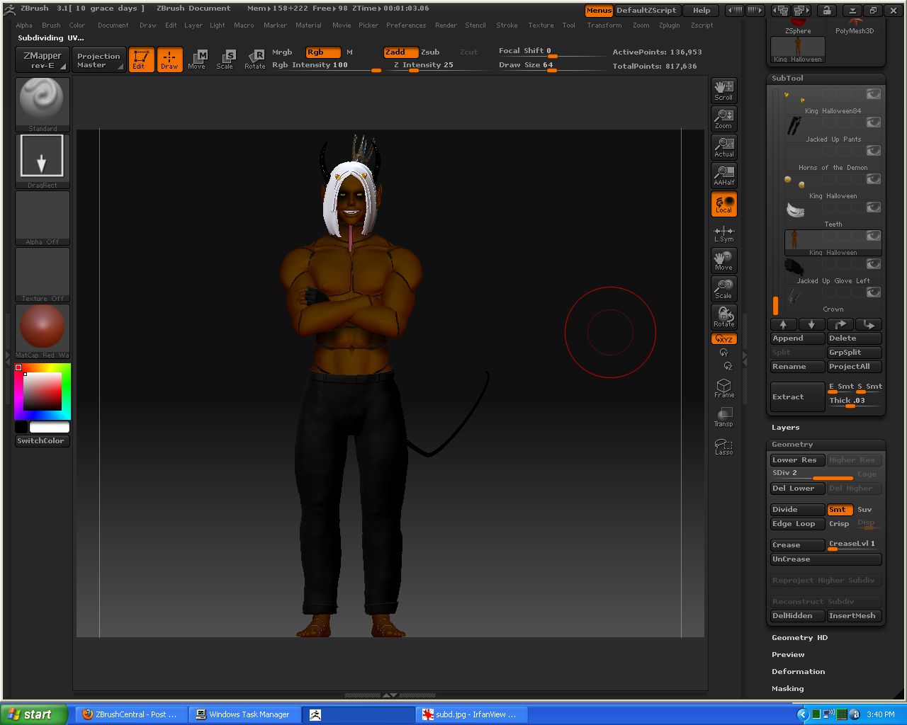 Subdividing Imported Mesh - ZBrushCentral