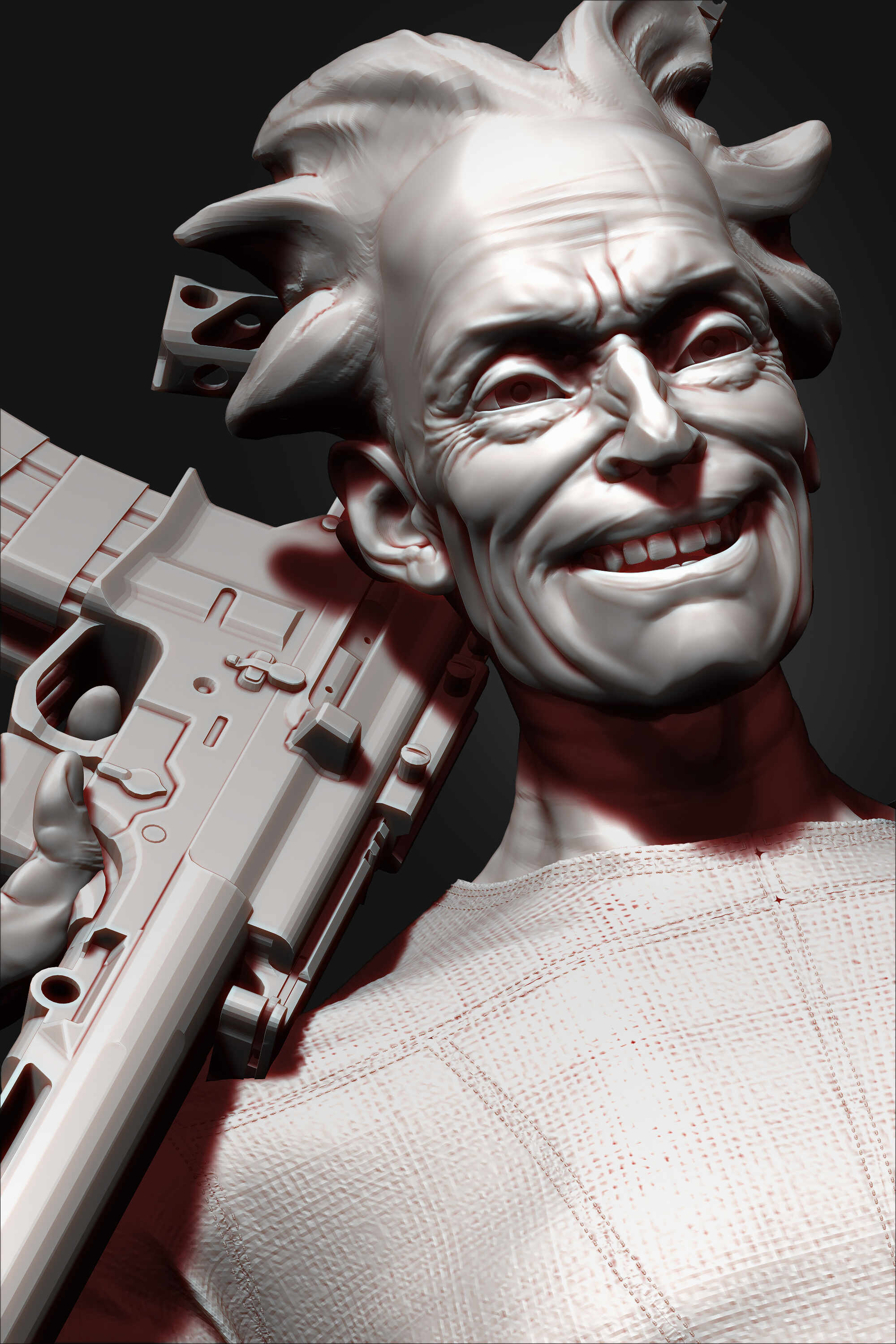 Smiling realistic Rick Sanchez from Rick and Morty - ZBrushCentral