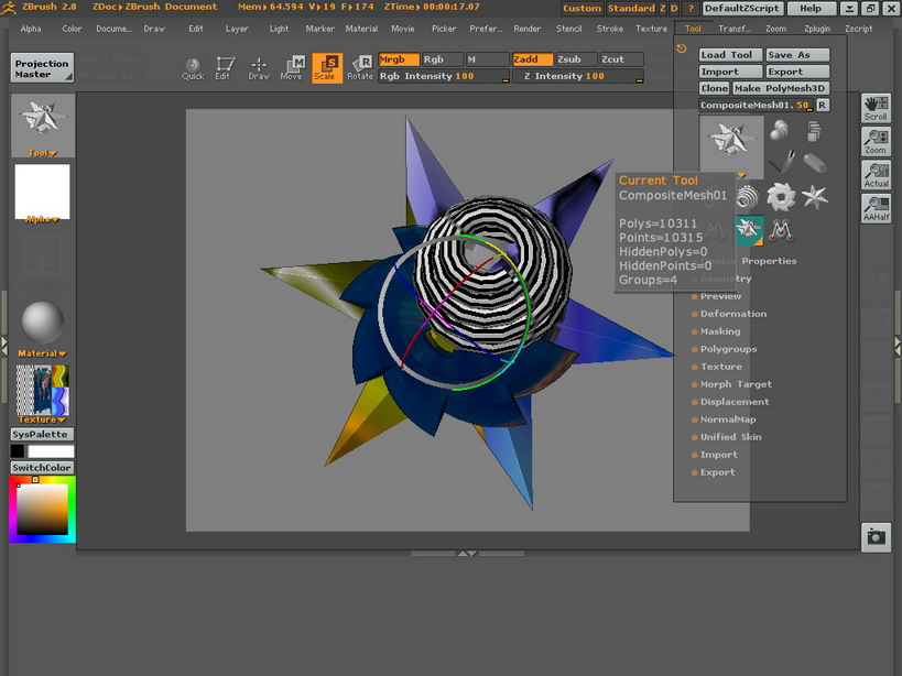 Perspective view with a multimarkered object - ZBrushCentral