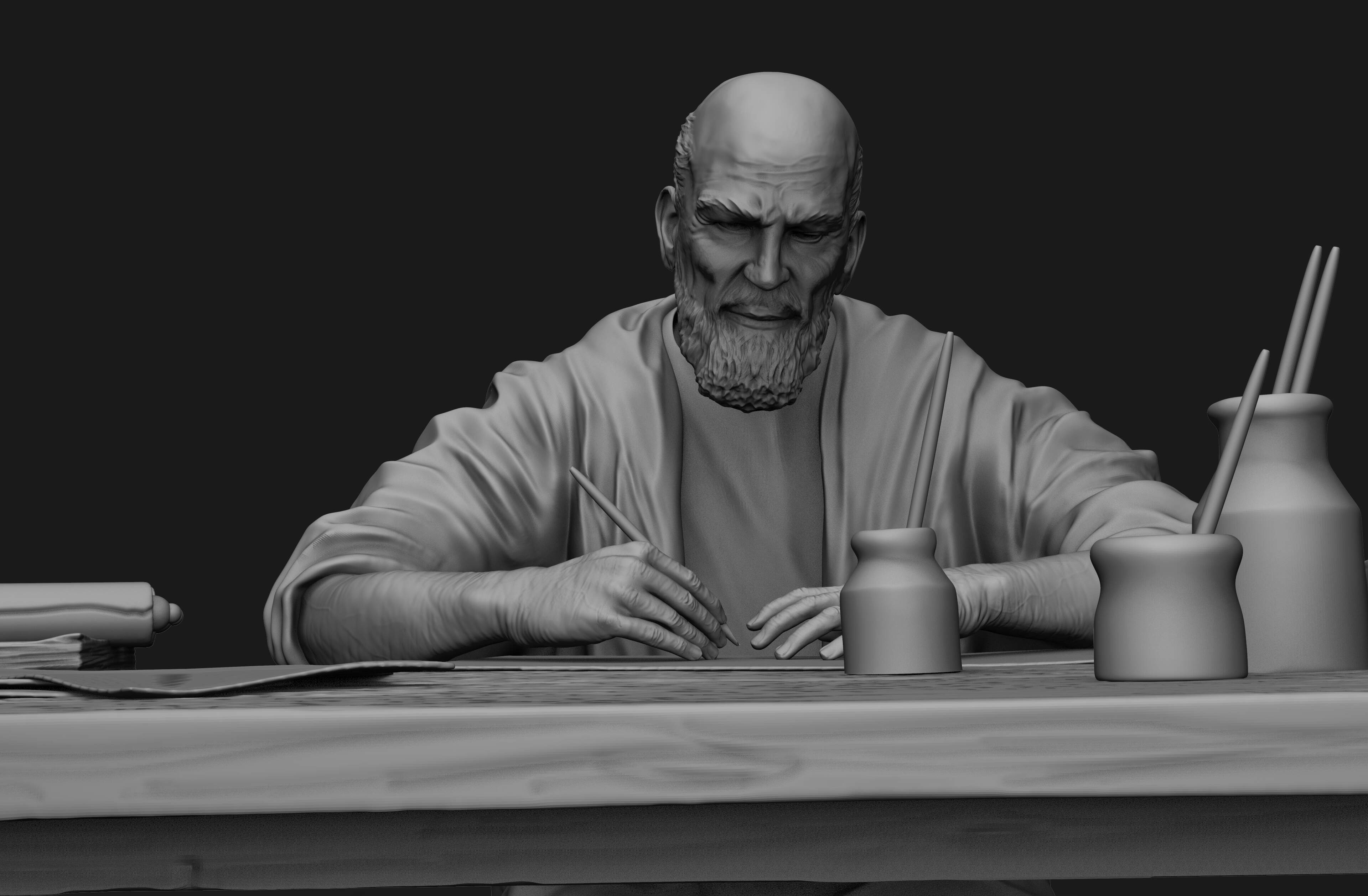 Old Poet - ZBrushCentral