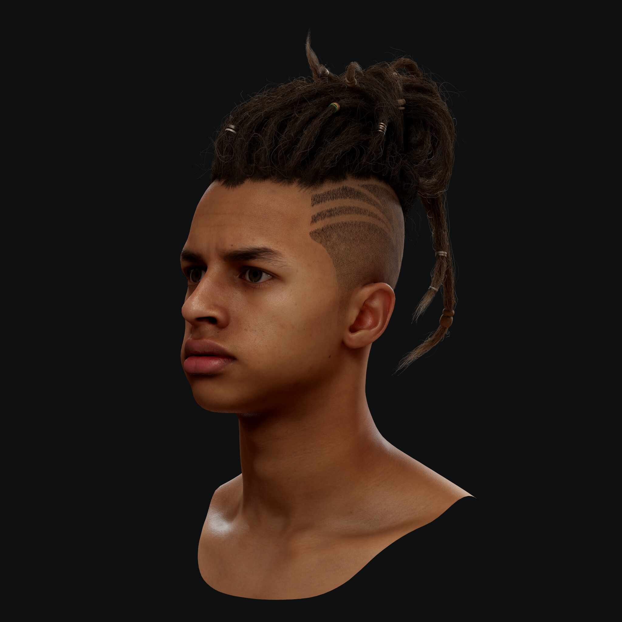 Undercut Rasta Game Ready Real Time Hair - ZBrushCentral