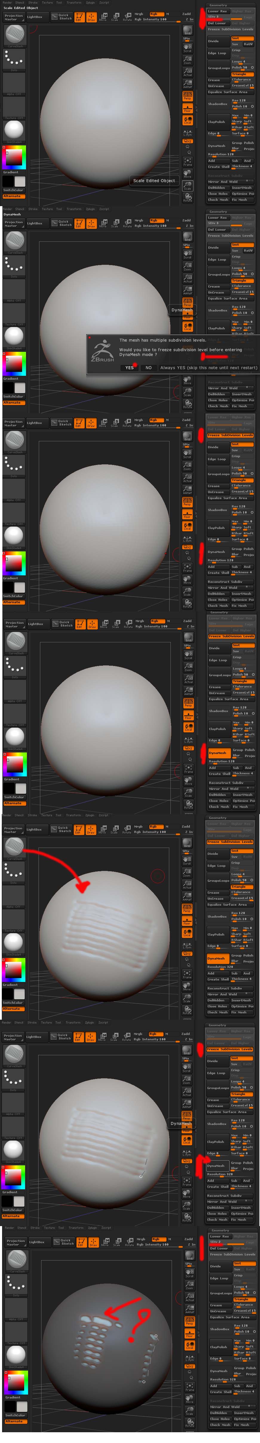 Question about 'Freeze SubDivision Levels': not solved - ZBrushCentral