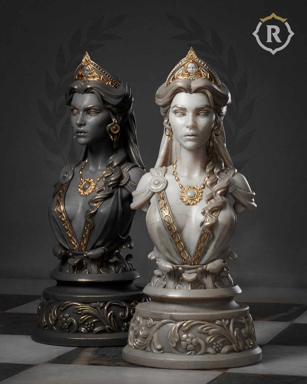 Roman Themed Chess Set - Queen Servilia - ZBrushCentral
