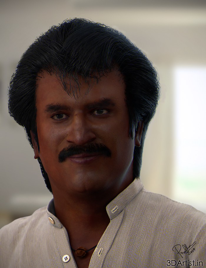 Rajinikanth 3D Portrait - ZBrushCentral