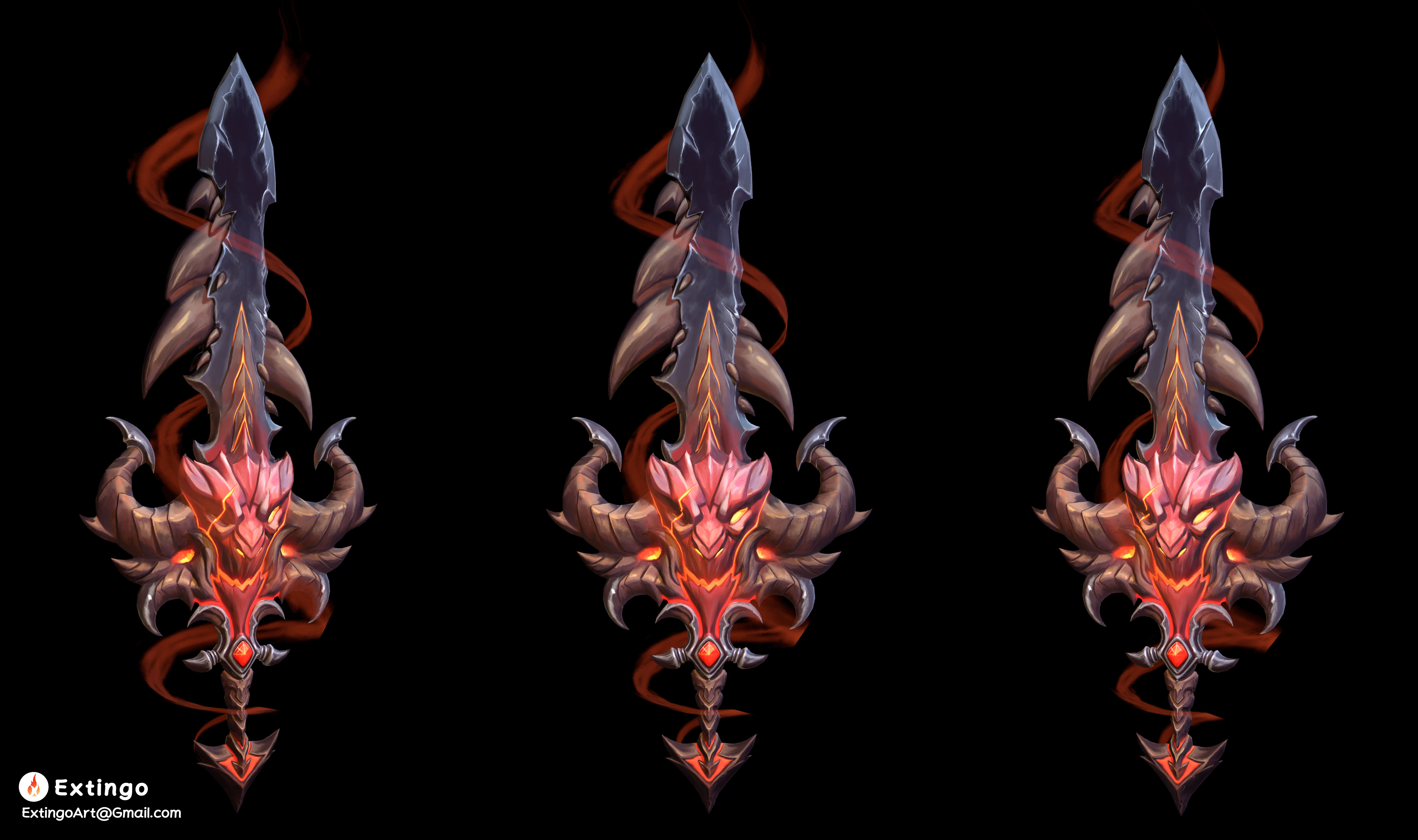 Hand Painted Stylized 3D Sword - ZBrushCentral