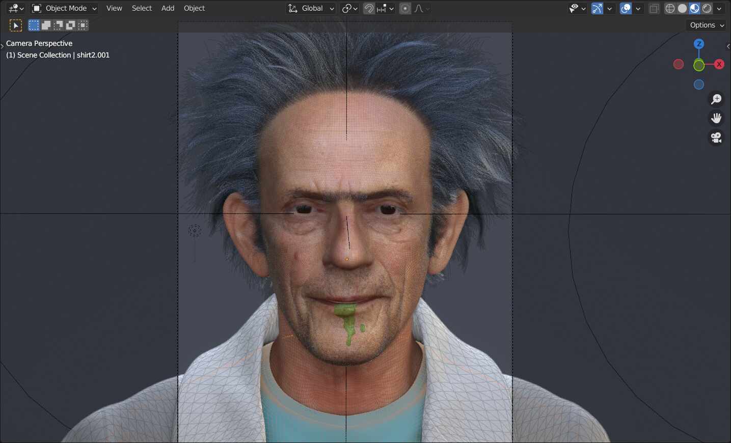 Christopher Lloyd as Rick Sanchez Fanart - ZBrushCentral