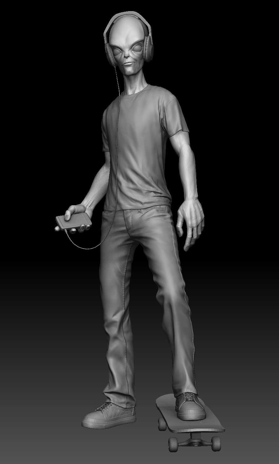 Alien skateboarder - ZBrushCentral