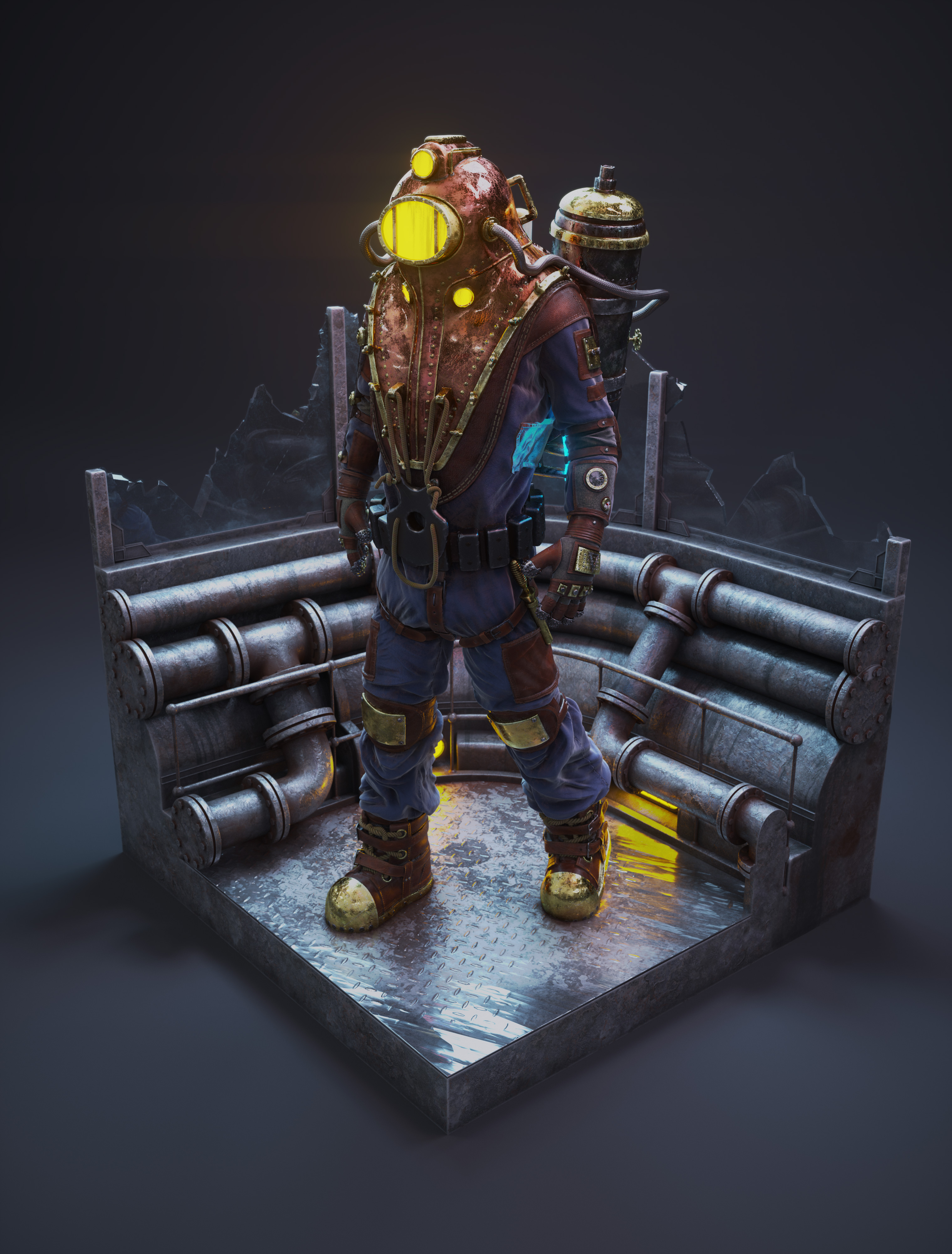 Bioshock Subject Delta Fan Art - ZBrushCentral