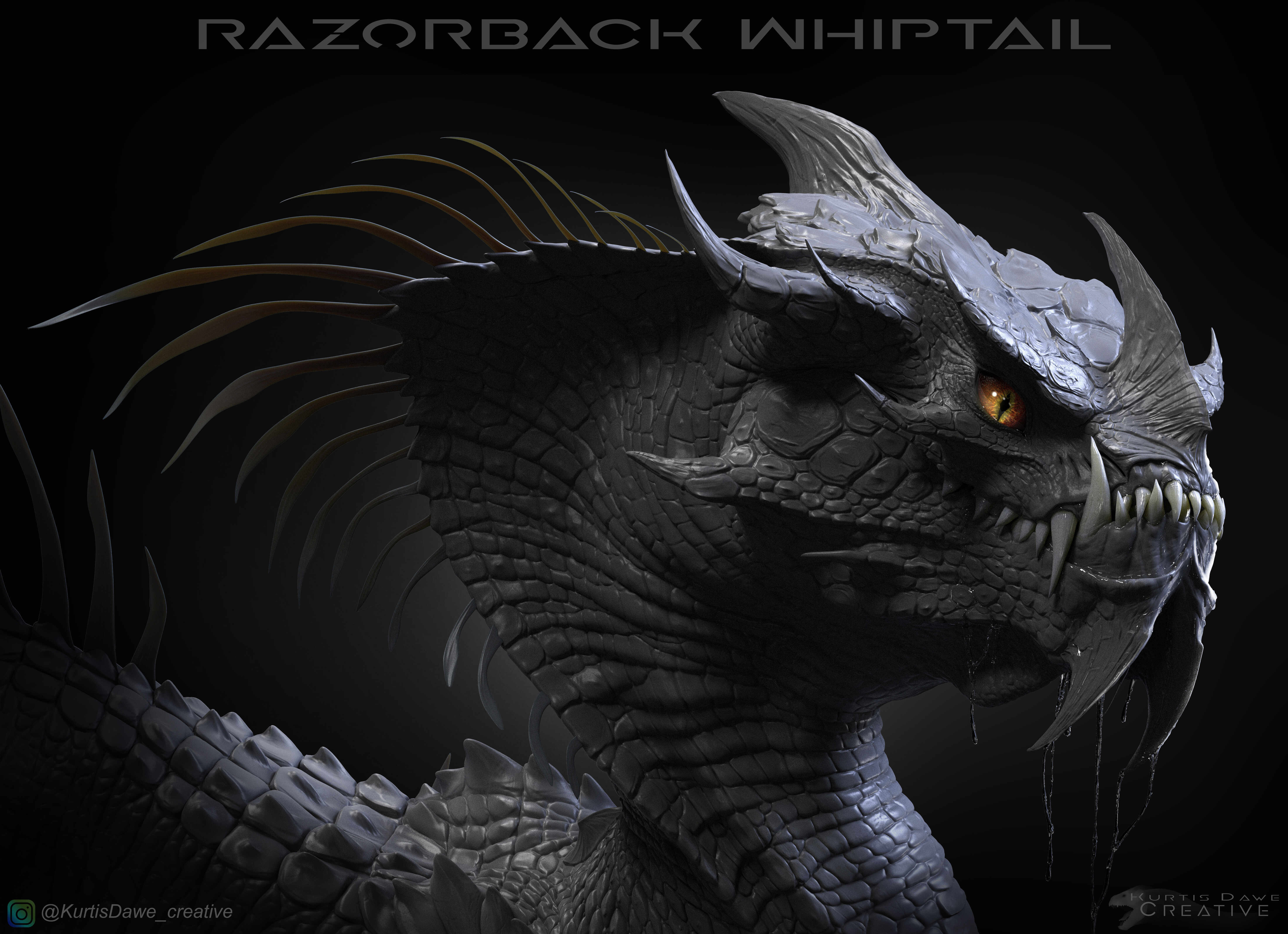 Razorback Whiptail - ZBrushCentral