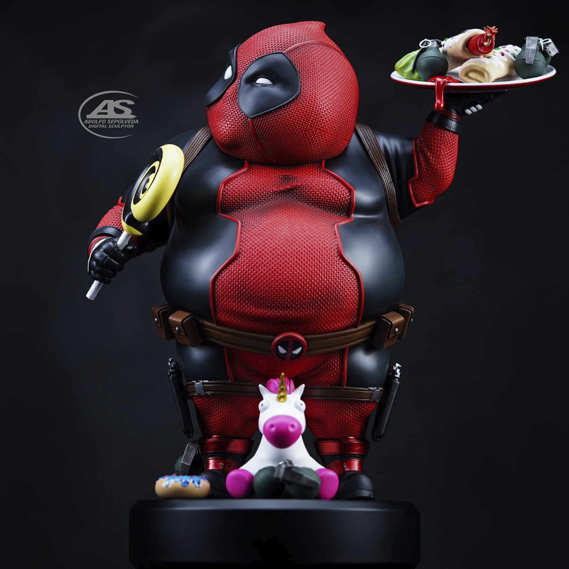 Cute Fat Deadpool printed - ZBrushCentral