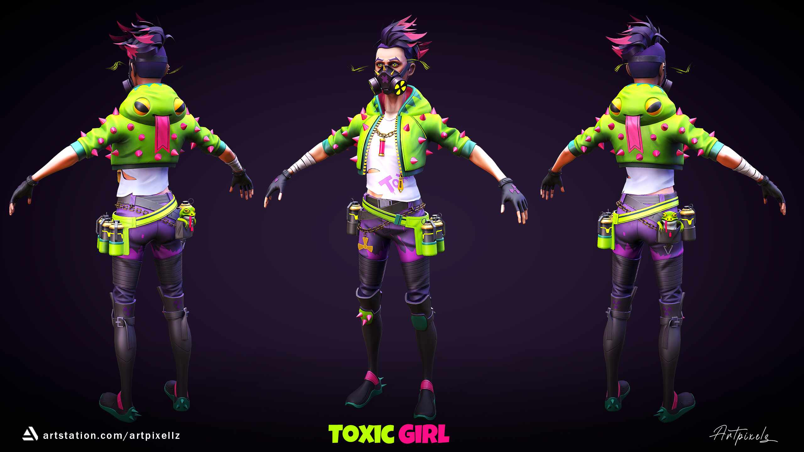 Toxic Girl (Game ready) - ZBrushCentral