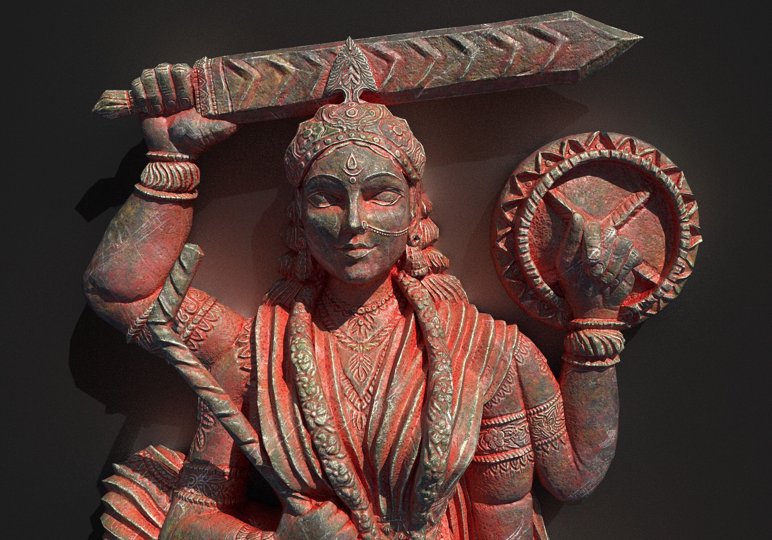 Mata Chamunda Devi statue - ZBrushCentral