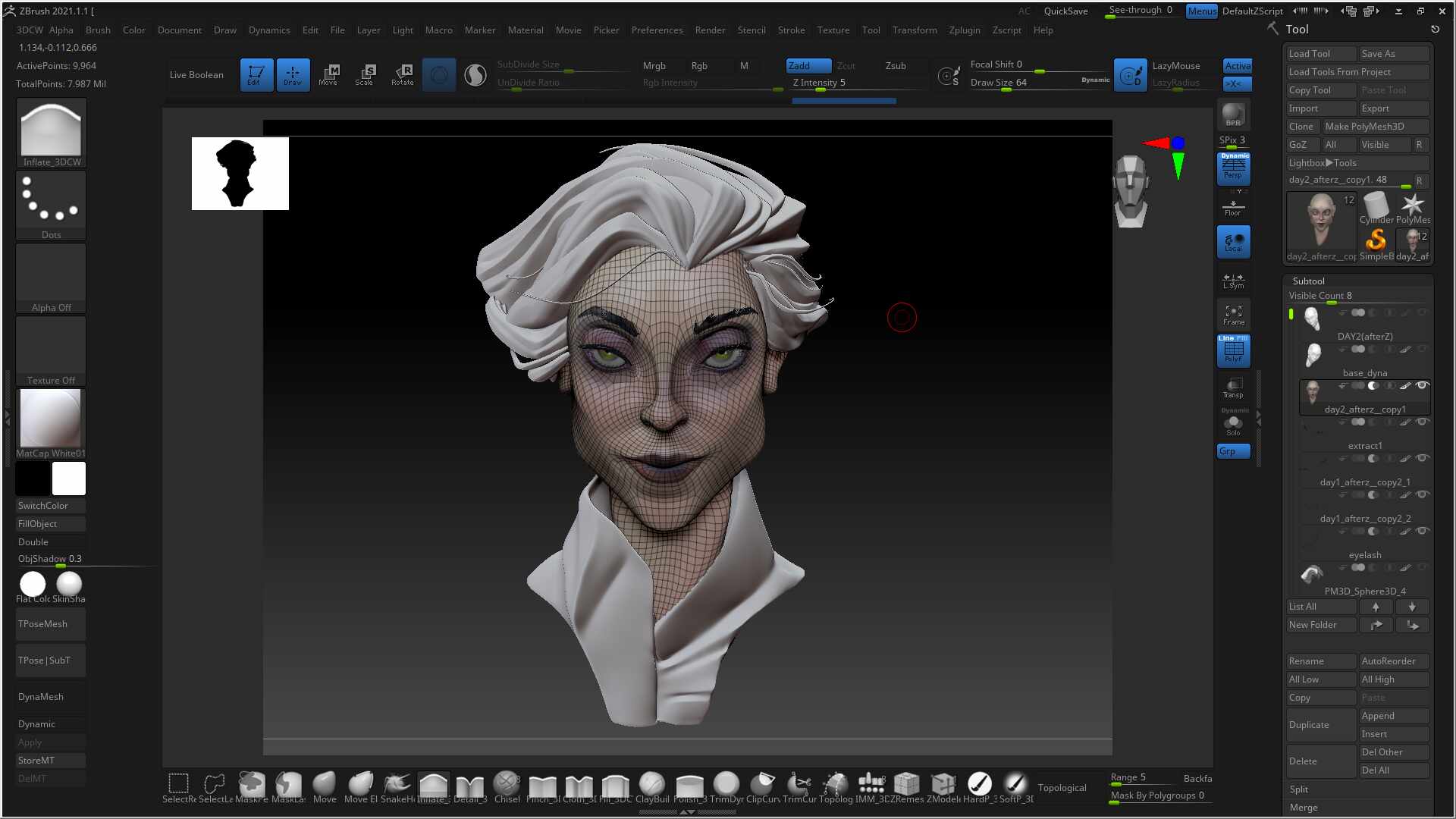 Female portrait 3d model - ZBrushCentral