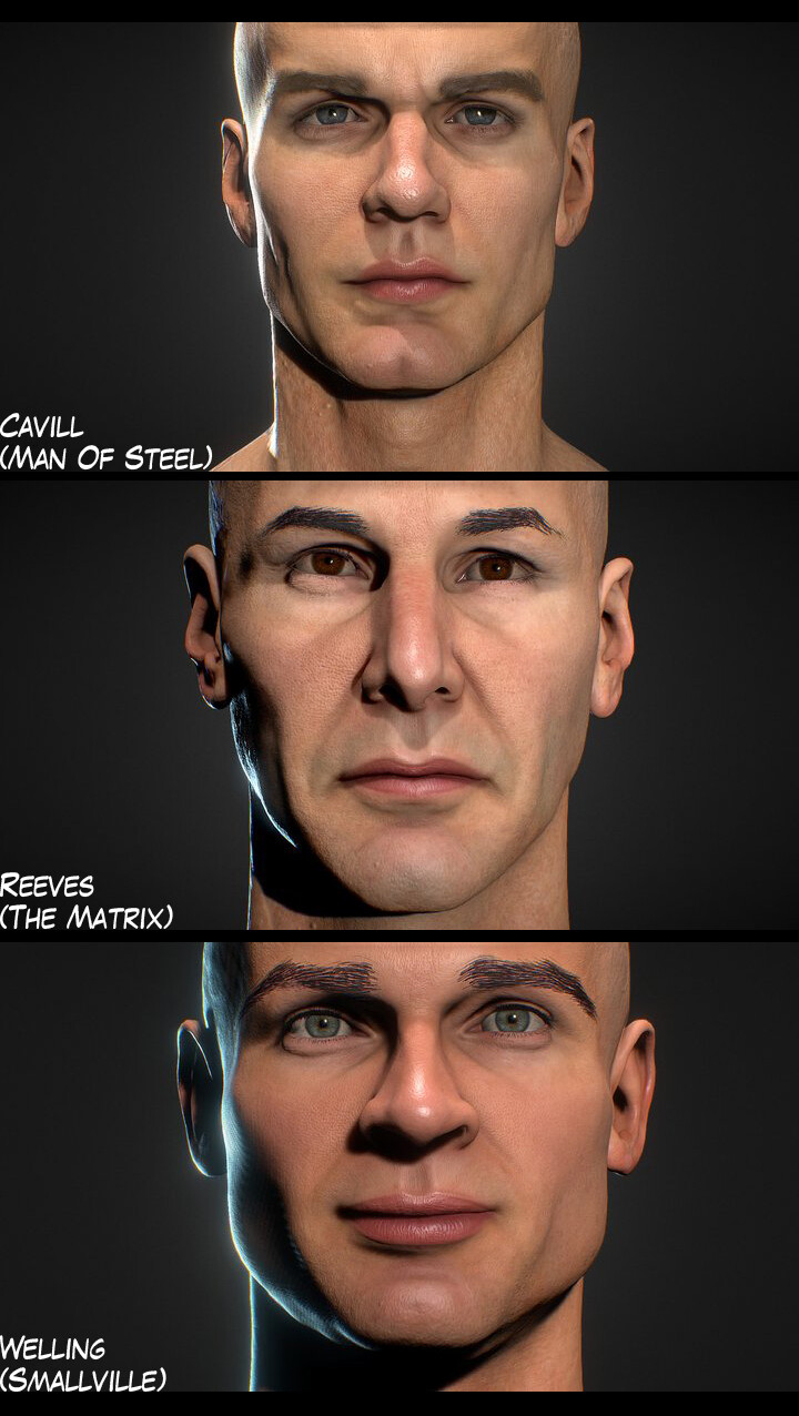 Male Face Reference For 3d