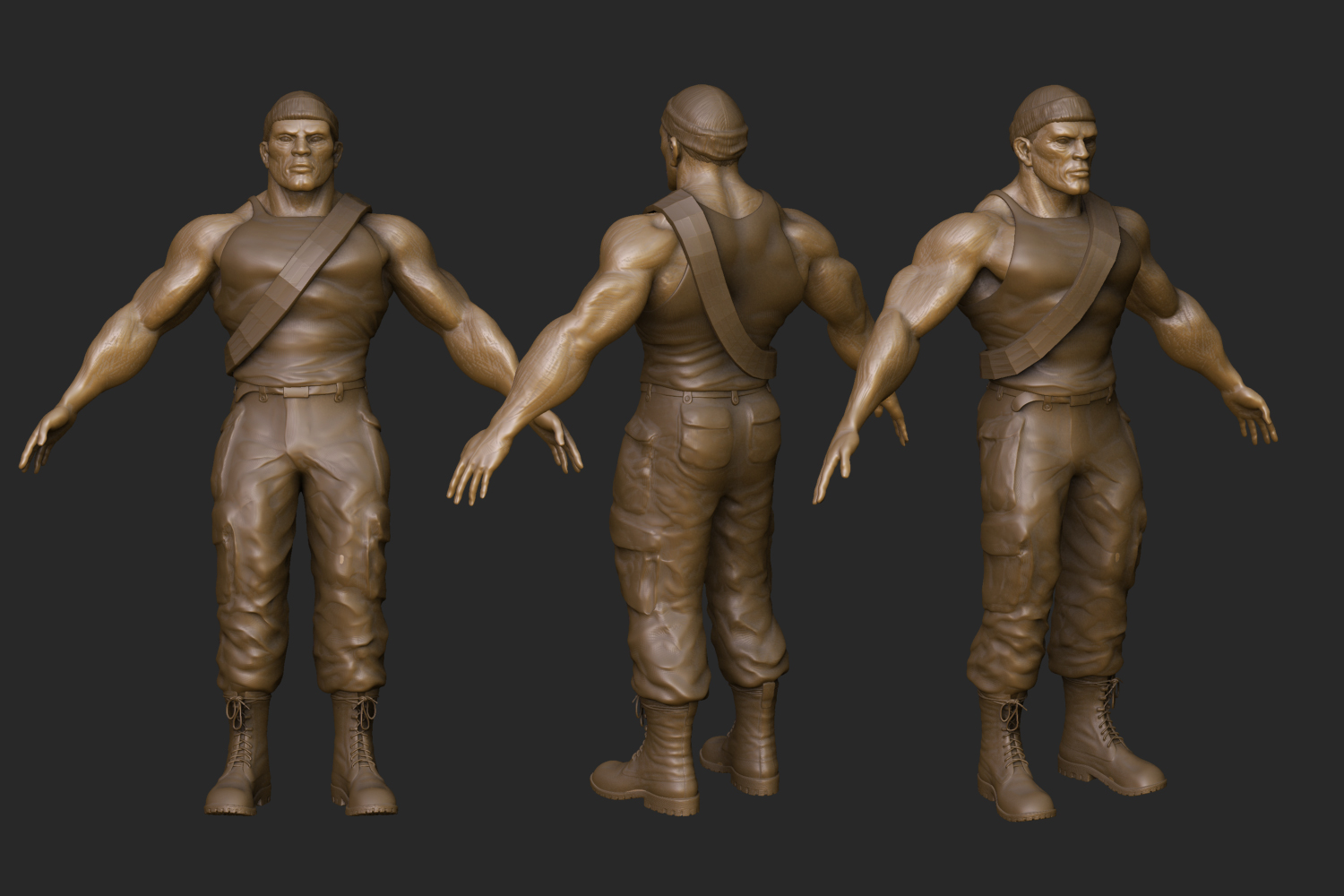 Tough guy soldier. - ZBrushCentral