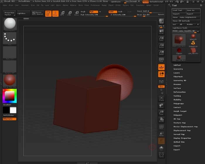 PLEASE HELP. ERROR with Mesh Insert Dot/Insert Sphere - ZBrushCentral