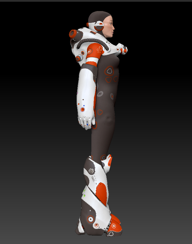 My First Zbrush Mode Sci Fi Female Character Zbrushcentral 