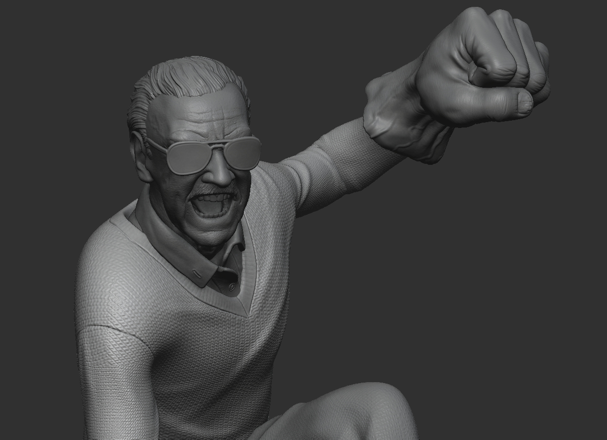 Stan Lee and Hulk (Production Photos) - ZBrushCentral