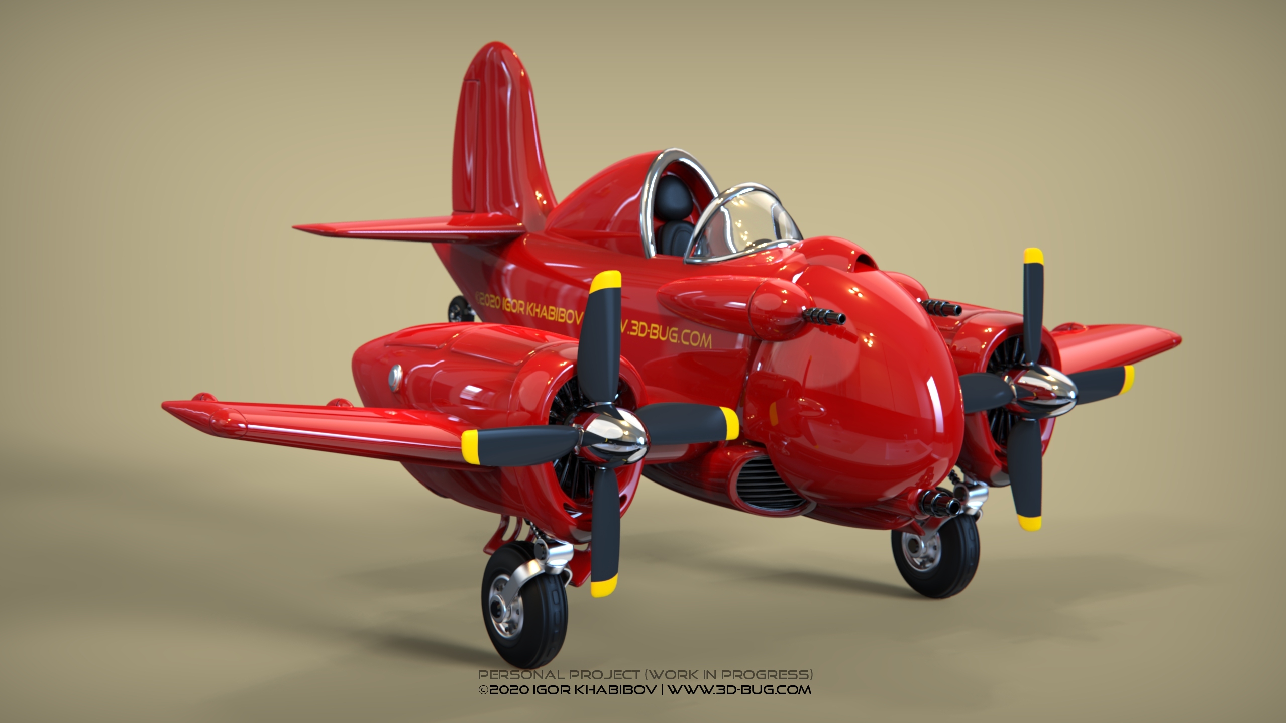 Fatty comic airplane - ZBrushCentral