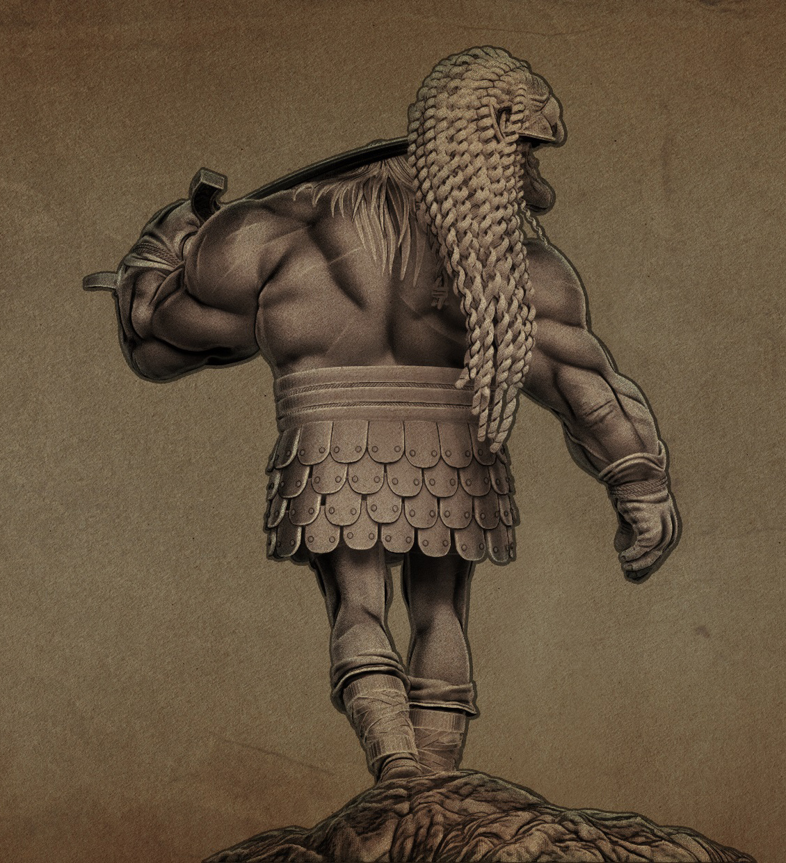 inspired by ANDREW MACLEAN's awesome character, head lopper ...