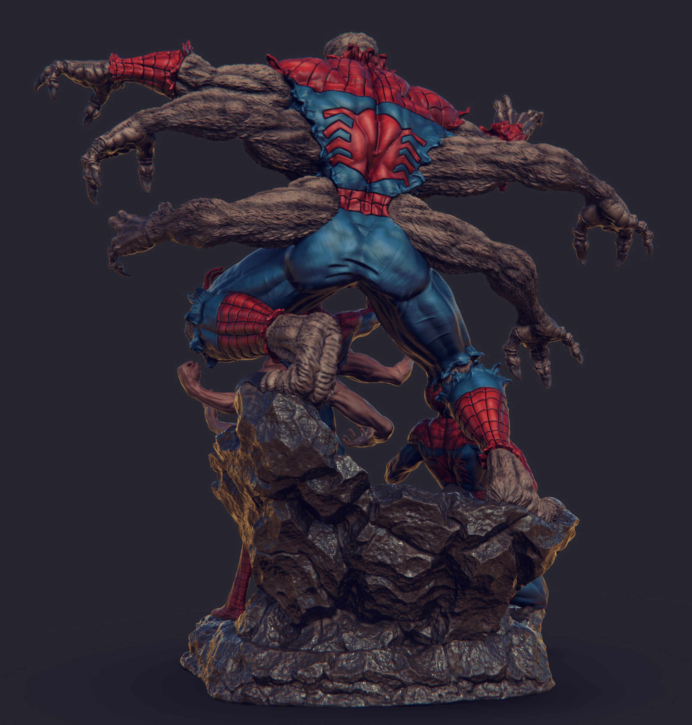 Man-Spider Transformation Diorama - ZBrushCentral