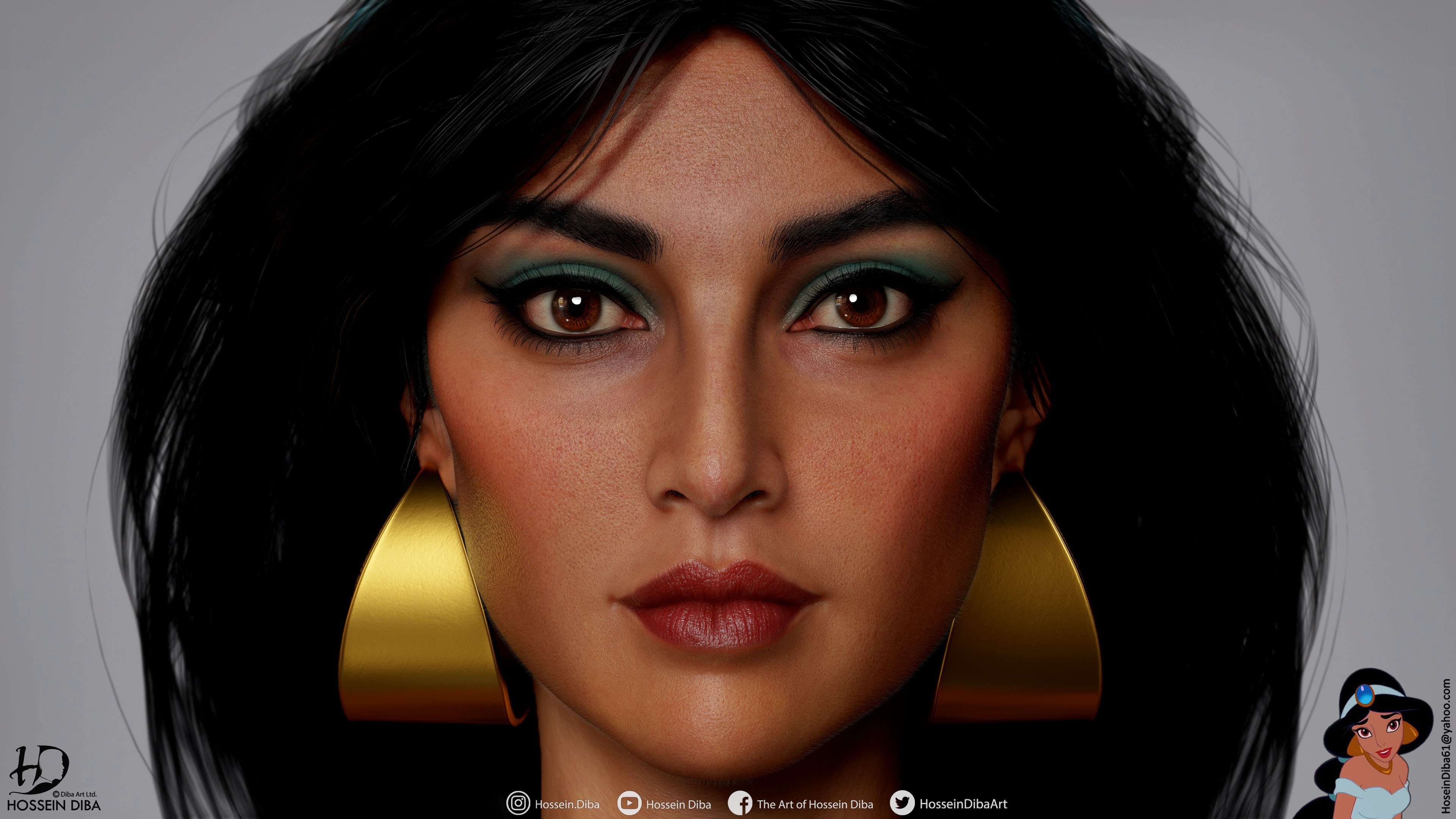 3D Model of Princess Jasmine (Real Time) - ZBrushCentral