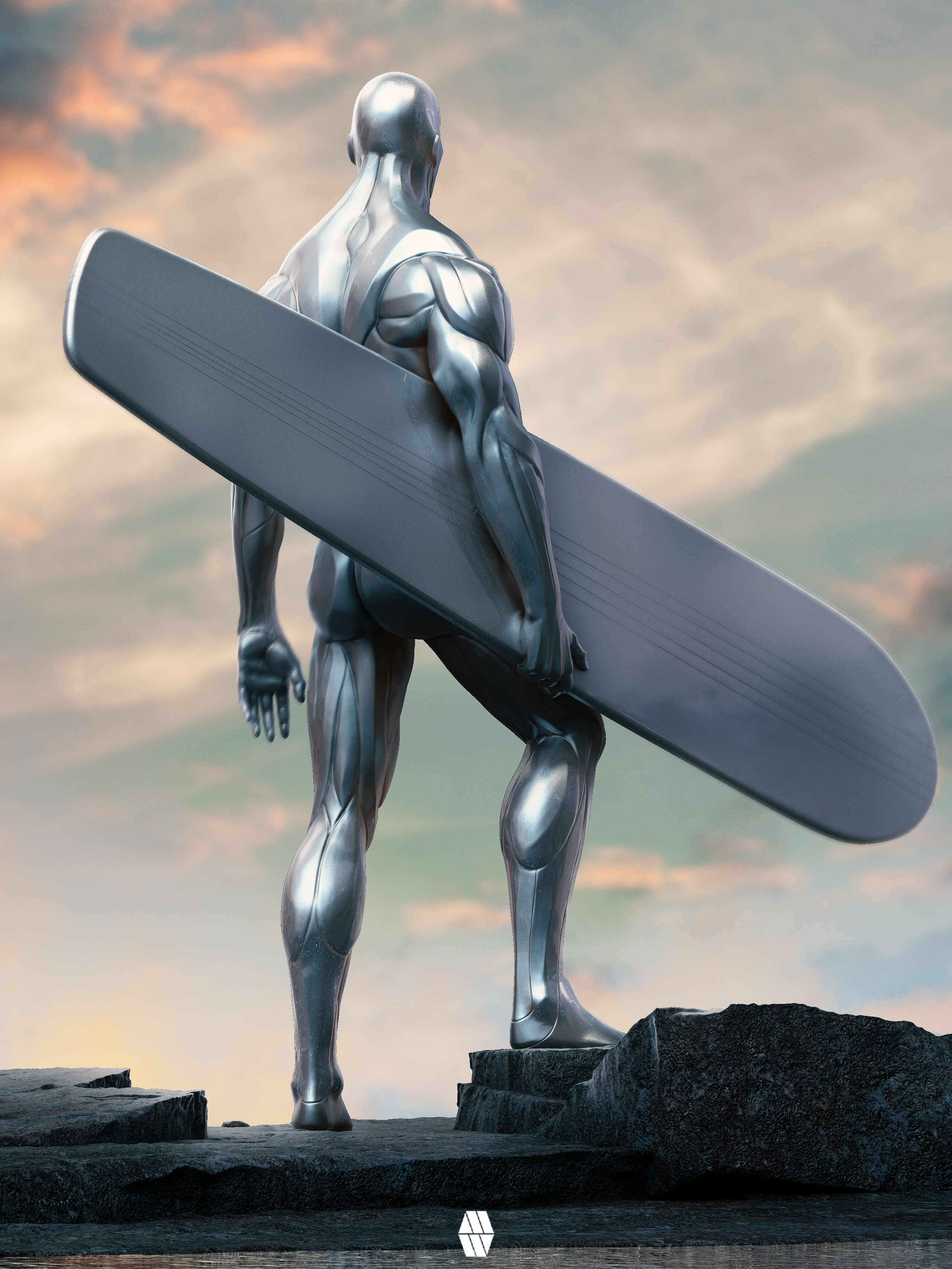 A Herald Arrives Silver Surfer Concept ZBrushCentral